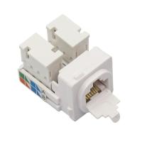 China 90 degree Cat5e UTP Keystone Jack RJ45 Modular Jack With Dust Cover for sale