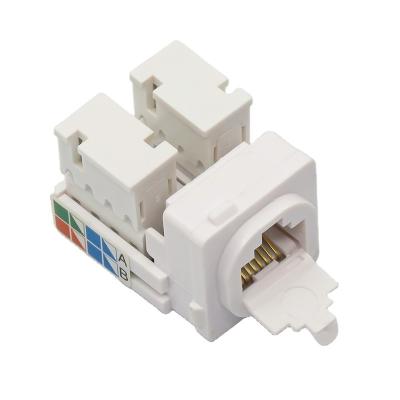 China 90 degree Cat5e UTP Keystone Jack RJ45 Modular Jack With Dust Cover for sale