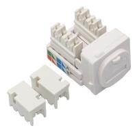 China 90 degree Cat5e UTP Keystone Jack RJ45 Modular Jack With Dust Cover for sale