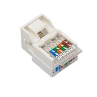 China White Modular Punch Down Cat5e Keystone Jack RJ45 Female Connector 8P8C for sale