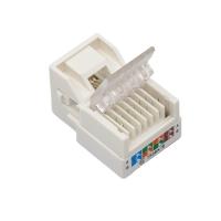 China White Modular Punch Down Cat5e Keystone Jack RJ45 Female Connector 8P8C for sale