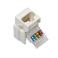 China White Modular Punch Down Cat5e Keystone Jack RJ45 Female Connector 8P8C for sale