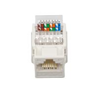China White Modular Punch Down Cat5e Keystone Jack RJ45 Female Connector 8P8C for sale