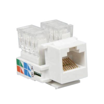 China Female RJ45 90 Degree Cat5e 8P8C Keystone Connector 24-26AWG 125V for sale