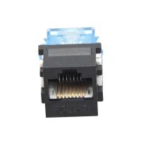 China UTP Cat5E Punch Down Ethernet Jack RJ45 Black Keystone Jack 125V 1.5A for sale