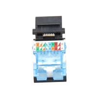 China UTP Cat5E Punch Down Ethernet Jack RJ45 Black Keystone Jack 125V 1.5A for sale
