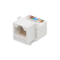China Modular Cat5E Keystone Jack Tooless PCB Coupler 90 Degree RJ45 8P8C UTP for sale
