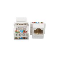 China Modular Cat5E Keystone Jack Tooless PCB Coupler 90 Degree RJ45 8P8C UTP for sale