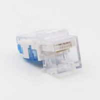 China Transparent Cat5e Keystone Coupler AMP 8p8c Punch Down Rj45 Wall Jack for sale