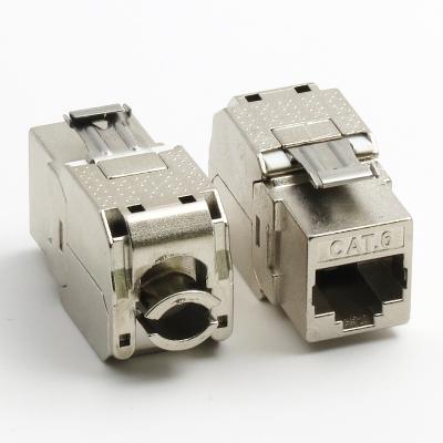 China RJ45 STP Keystone Jack Cat5e/cat6 Metal Connector Female for sale