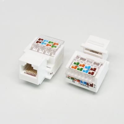 China RJ45 CAT5E CAT6 CAT6A AMP Keystone Jack Modular Connector 125V 1.5A for sale