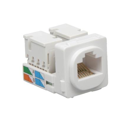 China 8P8C UTP Female Clipsal Cat6 Cat5E RJ45 Connector 180 Degree 125V 1.5A for sale