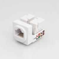 China 8P8C UTP Female Clipsal Cat6 Cat5E RJ45 Connector 180 Degree 125V 1.5A for sale