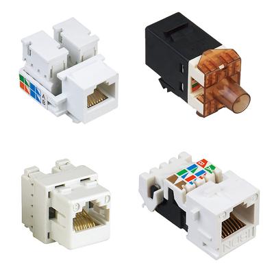 China Shielded RJ45 Tool-Free Keystone Jack Cat6A STP FTP 180 Degree Connector 22-26 AWG for sale