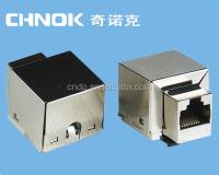 China Shielded RJ45 Tool-Free Keystone Jack Cat6A STP FTP 180 Degree Connector 22-26 AWG for sale