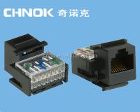China Shielded RJ45 Tool-Free Keystone Jack Cat6A STP FTP 180 Degree Connector 22-26 AWG for sale