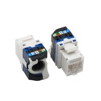 China Blue Cat6 Keystone Jack RJ45 UTP 8P8C 180 Degree Connector 125V for sale