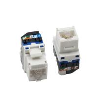 China Blue Cat6 Keystone Jack RJ45 UTP 8P8C 180 Degree Connector 125V for sale