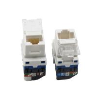 China Blue Cat6 Keystone Jack RJ45 UTP 8P8C 180 Degree Connector 125V for sale