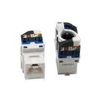 China Blue Cat6 Keystone Jack RJ45 UTP 8P8C 180 Degree Connector 125V for sale