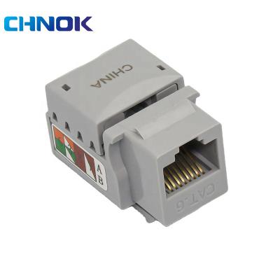 China Cat6 UTP 8P8C Keystone Jack Gray 125V 1.5A for Network Wiring for sale