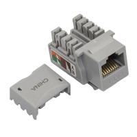 China Cat6 UTP 8P8C Keystone Jack Gray 125V 1.5A for Network Wiring for sale