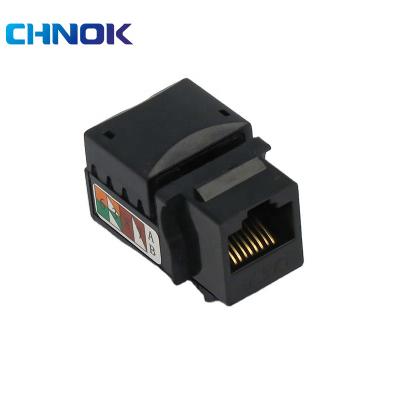 China Cat6 UTP 8P8C Black Keystone Jack 125V 1.5A for Structured Cabling for sale