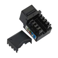 China Cat6 UTP 8P8C Black Keystone Jack 125V 1.5A for Structured Cabling for sale