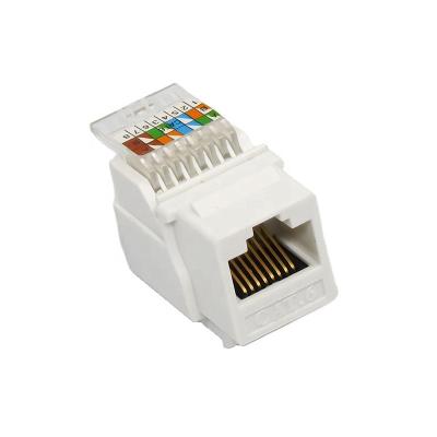 China Cat6 UTP 8P8C White Keystone Jack 125V 1.5A for Structured Cabling for sale