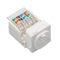 China 90 Degree Cat6 UTP Keystone Jack RJ45 Modular Jack with Dust Cover for sale