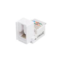 China Cat6 Keystone Jack 8P8C RJ45 Inline Coupler Telecom PBT 125V 1.5A for sale