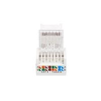 China Cat6 Keystone Jack 8P8C RJ45 Inline Coupler Telecom PBT 125V 1.5A for sale