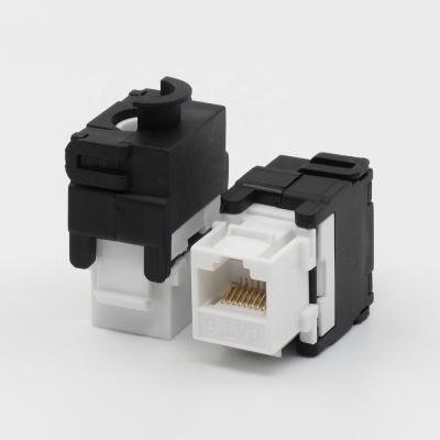 China Cat6 UTP Toolless Keystone Jack 180 Degree Female AMP RJ45 8P8C 6μm Gold Plated for sale