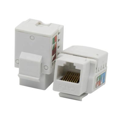 China AMP Rj45 90 Degree Keystone Jack , 8p8c Cat6 Ethernet Wall Jack for sale