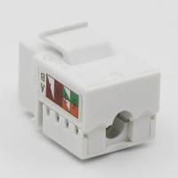 China AMP Rj45 90 Degree Keystone Jack , 8p8c Cat6 Ethernet Wall Jack for sale