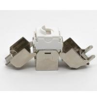 China 90 Degree White Cat6A Keystone Jack ABS Rj45 For Networking And Cabling for sale