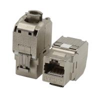 China STP Cat6A Keystone Jack Toolless Shielded FTP 8P8C Module for 24-26 AWG for sale