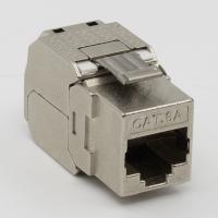 China STP Cat6A Keystone Jack Toolless Shielded FTP 8P8C Module for 24-26 AWG for sale