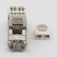 China STP Cat6A Keystone Jack Toolless Shielded FTP 8P8C Module for 24-26 AWG for sale