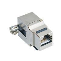 China 180 Degree Shielded Cat6a Keystone Jack Female , Cat5e Ethernet Cable Keystone Jack for sale