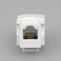 China Modular White Cat3 Keystone Jack Telephone Female 6p4c Rj11 Coupler for sale