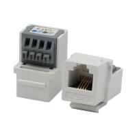 China RJ11 Cat3 8P4C 6P4C Toolless Keystone Jack Telephone Cable Joiner 180 Degree for sale
