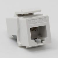 China RJ11 Cat3 8P4C 6P4C Toolless Keystone Jack Telephone Cable Joiner 180 Degree for sale