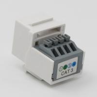 China RJ11 Cat3 8P4C 6P4C Toolless Keystone Jack Telephone Cable Joiner 180 Degree for sale