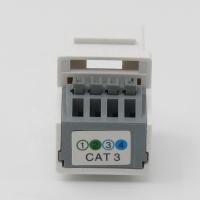 China RJ11 Cat3 8P4C 6P4C Toolless Keystone Jack Telephone Cable Joiner 180 Degree for sale