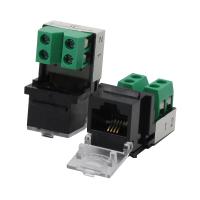 China 8P4C Cat3 Keystone Jack 6P4C 90 Degree Telephone Cable Connector for sale