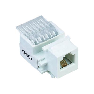 China 4 Pin Cat3 Keystone Jack Toolless , 90 Degree Modular Jack Keystone for sale