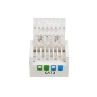 China 4 Pin Cat3 Keystone Jack Toolless , 90 Degree Modular Jack Keystone for sale
