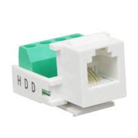 China Rj12 UTP Terminal Block Connector 90 Degree Cat 3 Keystone Jack for sale