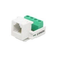 China Rj12 UTP Terminal Block Connector 90 Degree Cat 3 Keystone Jack for sale
